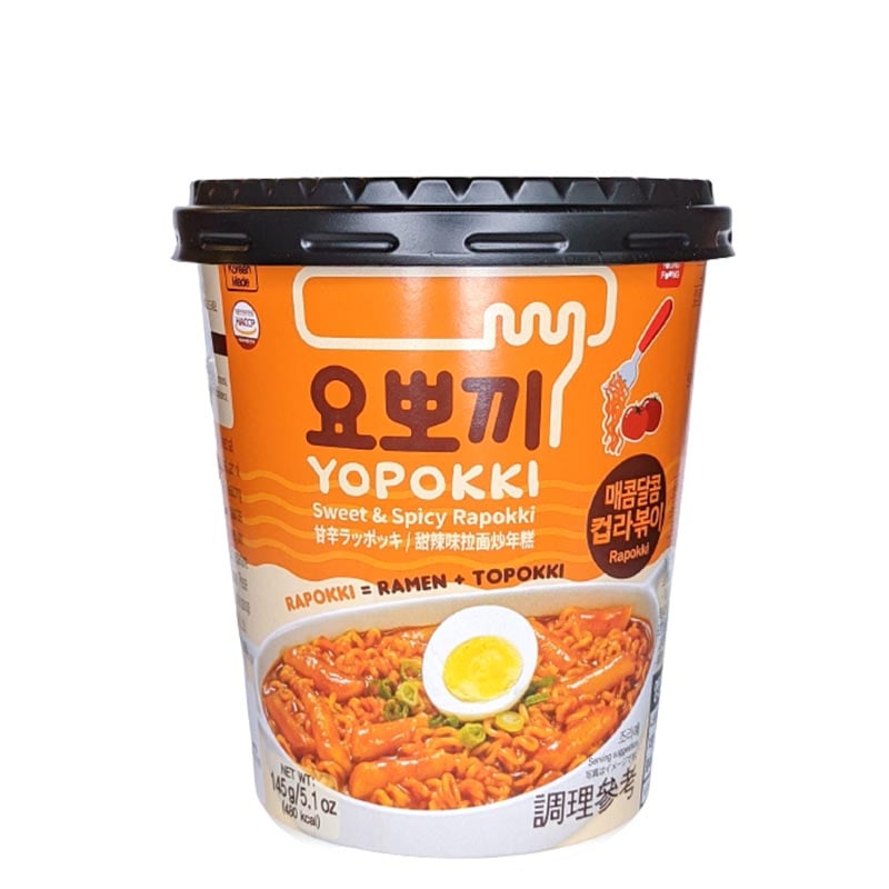 Rabokki Cup Rice Cakes & Nudeln (Süß & Scharf) Yopokki – Drachenfrucht