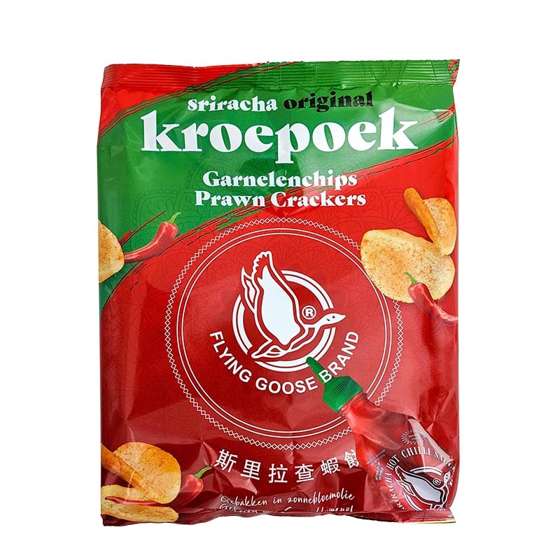 Krabbenchips Sriracha Flying Goose 80g – Drachenfrucht