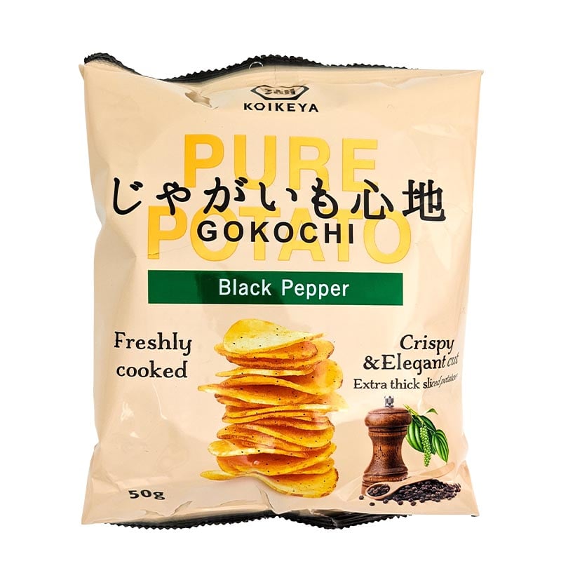 Schwarzer Pfeffer japanische Chips 50g – Drachenfrucht